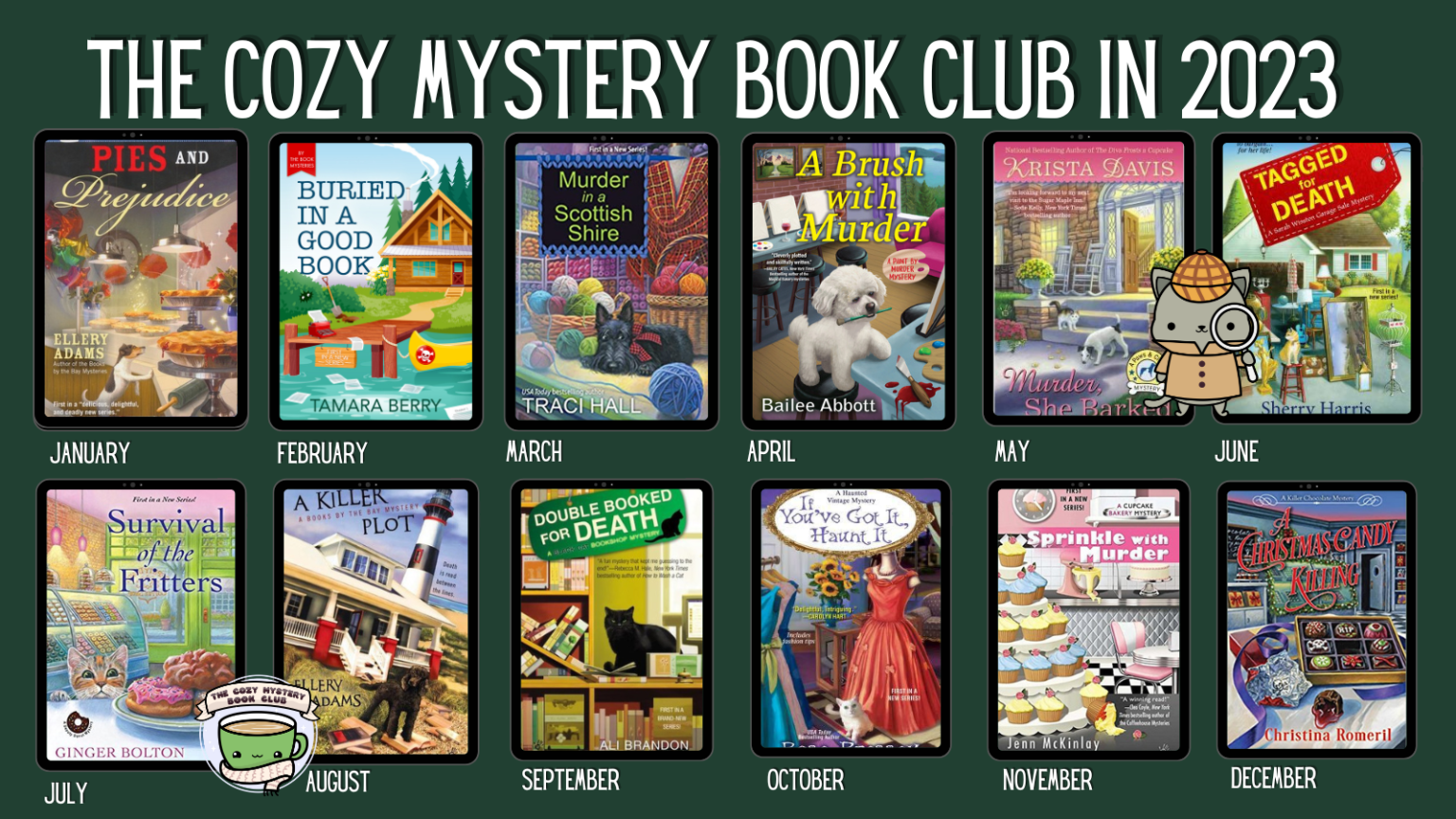 Welcome to The Cozy Mystery Book Club thecozymysterybookclub Created 2017
