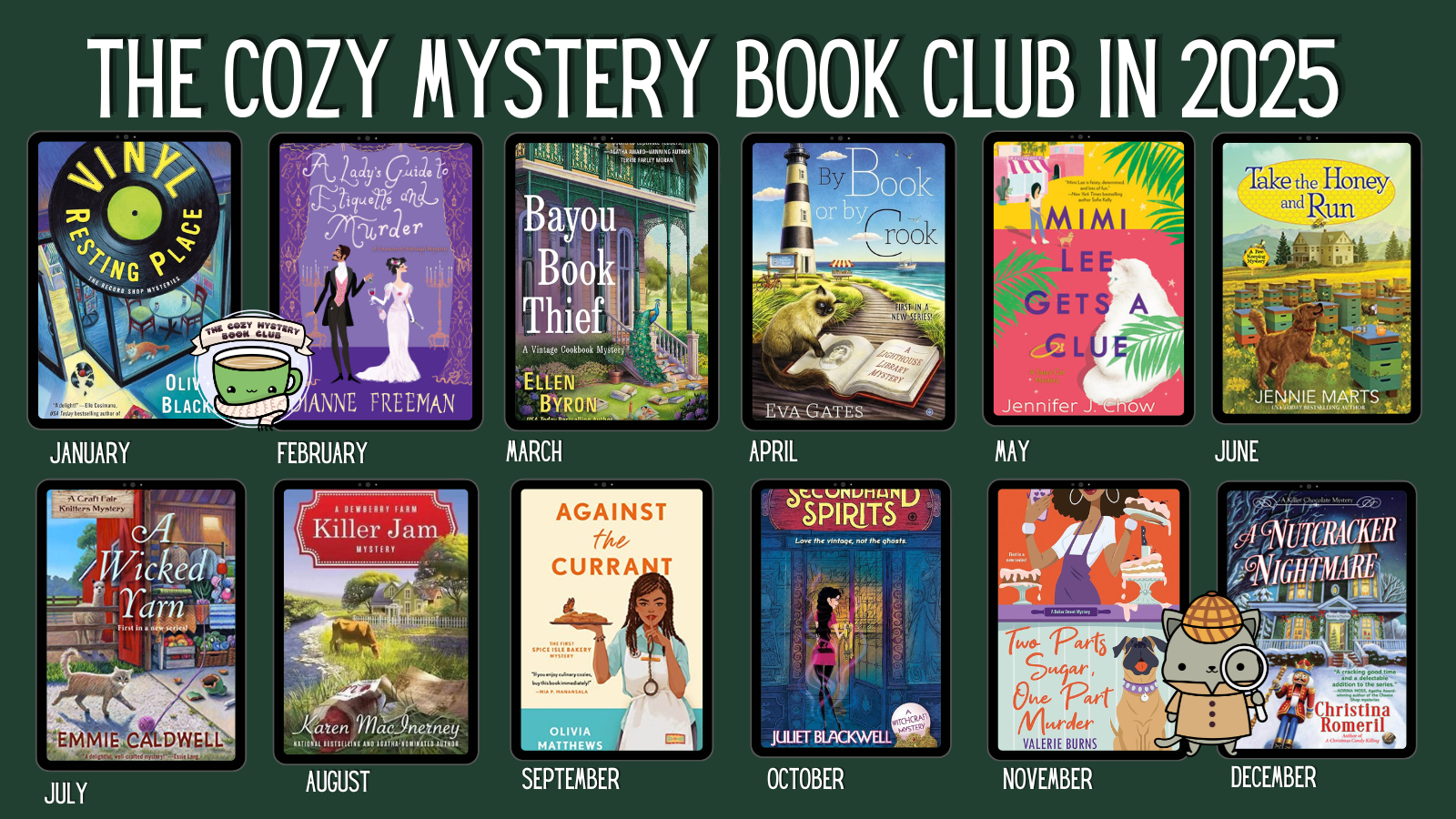 Welcome to The Cozy Mystery Book Club thecozymysterybookclub Created 2017